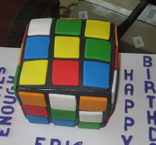 Rubik's Cube Cake by Cubby Cakes