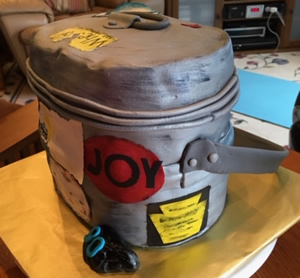 Coal Miner Bucket Cake by Cubby Cakes