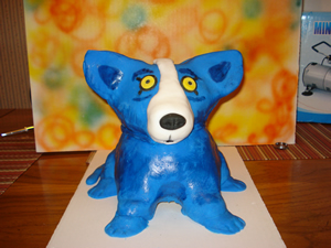 Blue Dog Cake by Cubby Cakes